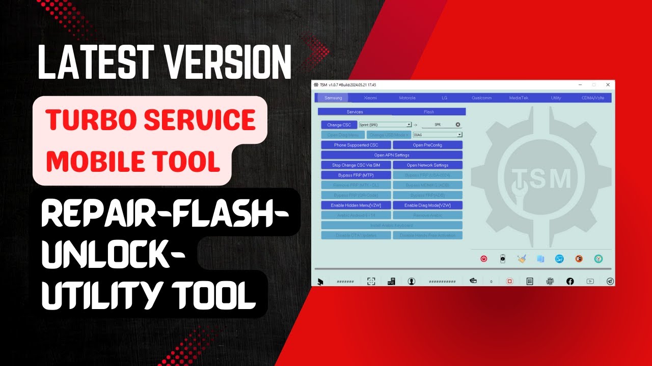 Turbo Service Mobile Tool V1.0.7 Repair-Flash-Unlock-Utility Tool - YouTube