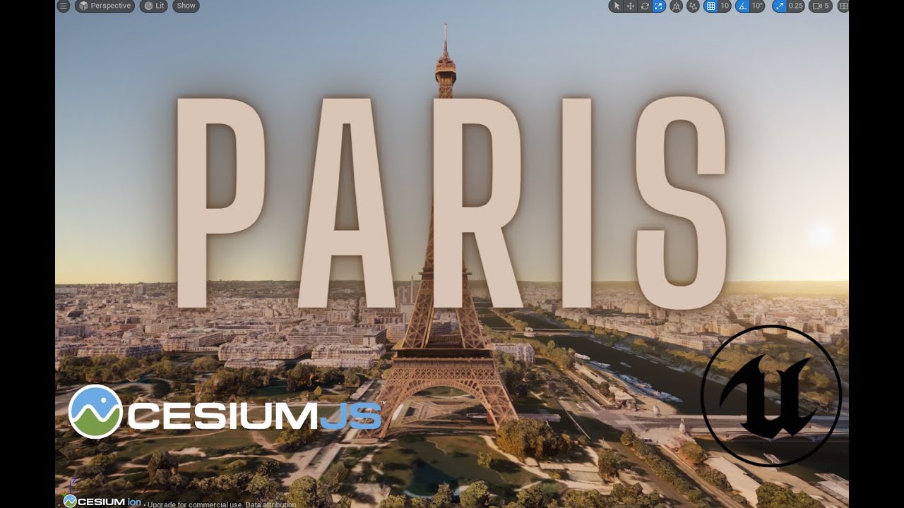 Cesium For Unreal | Paris, France - YouTube