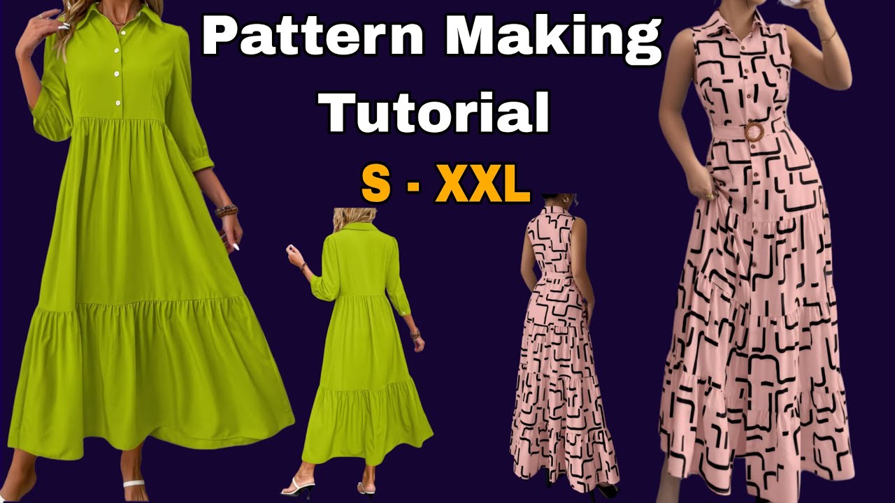 Easy Summer Dress Pattern for All Sizes and Beginners | Sewing 2 Stunning Tiered Maxi Dresses ...