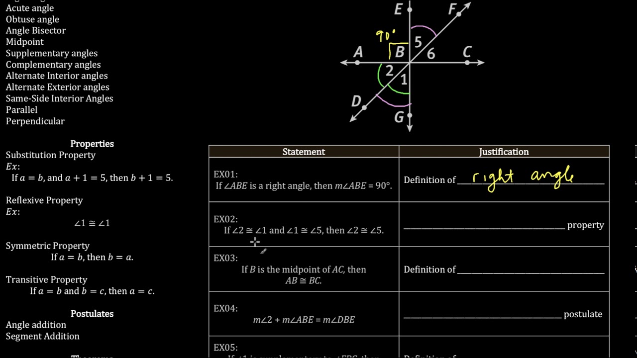 16 Justifying Geometric Statements 01 - YouTube