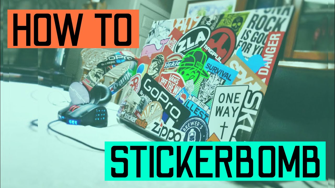 STICKERBOMB YOUR LAPTOP! // Sticker Bomb Timelapse - YouTube