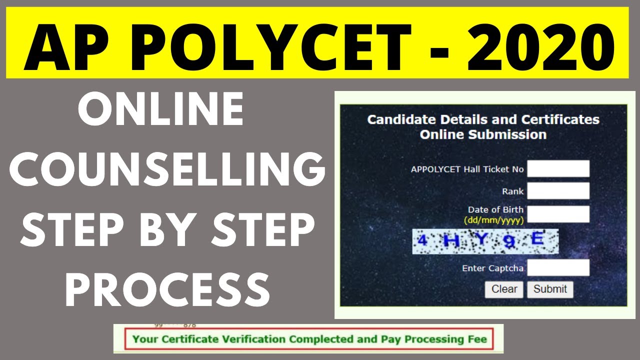 AP POLYCET Counselling 2020 Online Certificates Verification Web ...
