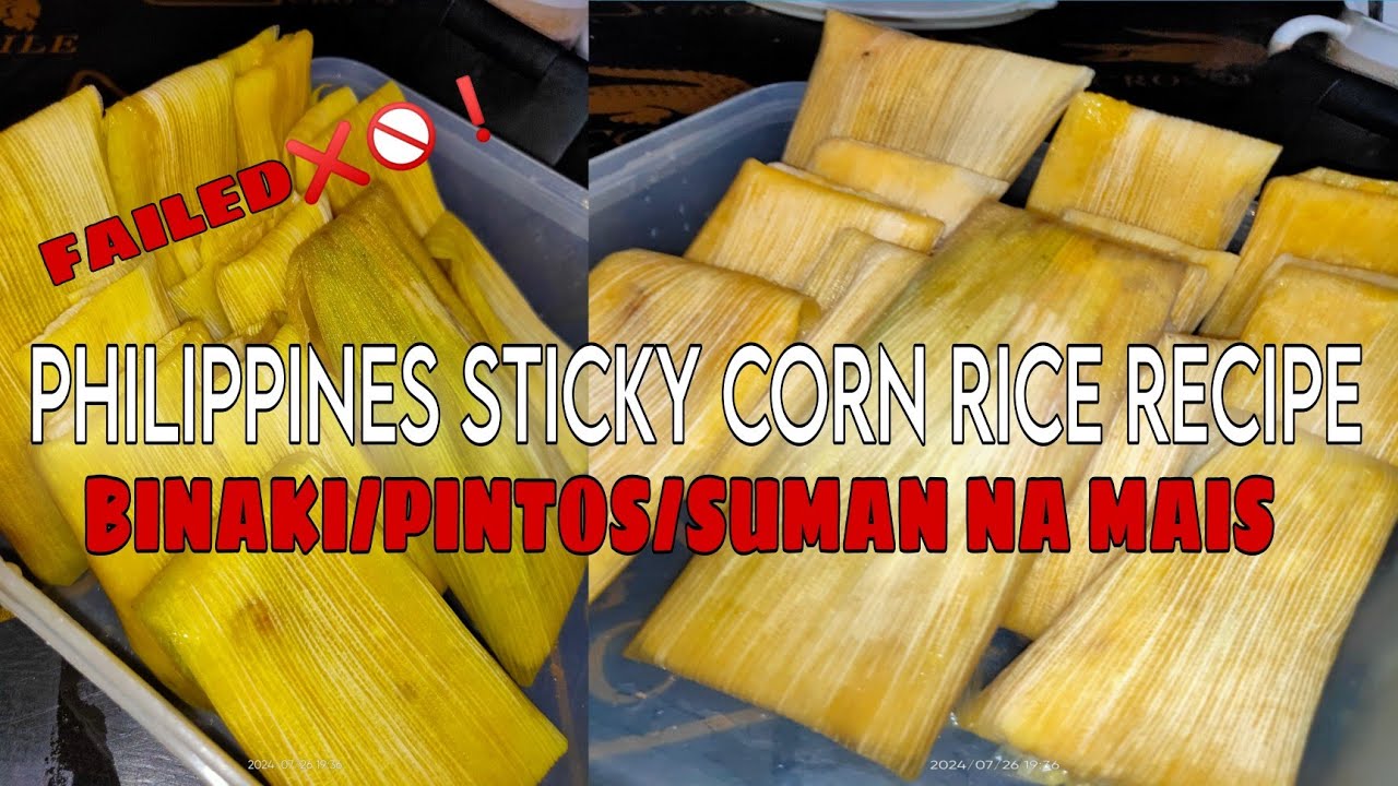 THE CLASSIC BINAKI/PINTOS OR SUMAN NA MAIS (CORN RICE CAKE) # ...