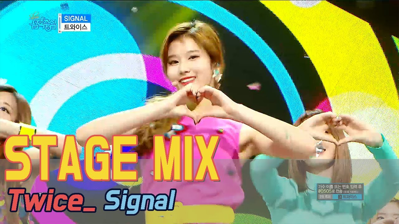 [60FPS]TWICE - SIGNAL 교차편집(Stage Mix) @Show music core - YouTube