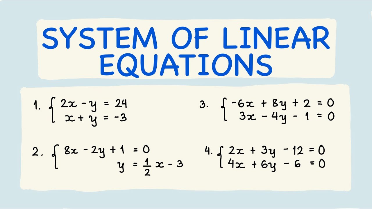 Mastering Systems of Linear Equations (4 Key Examples) - YouTube