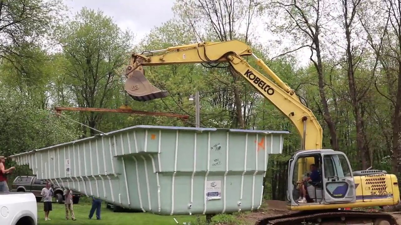 #429 HUGE Swimming Pool One Day Install - YouTube