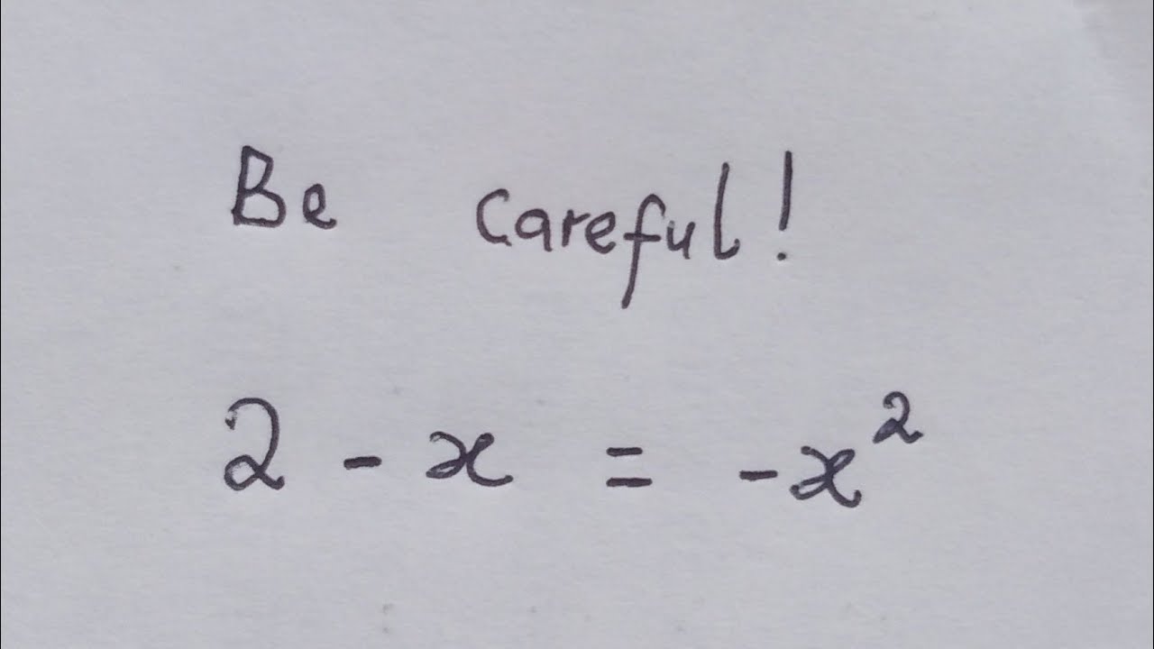 Interesting algebraic equation | Can you solve ? - YouTube
