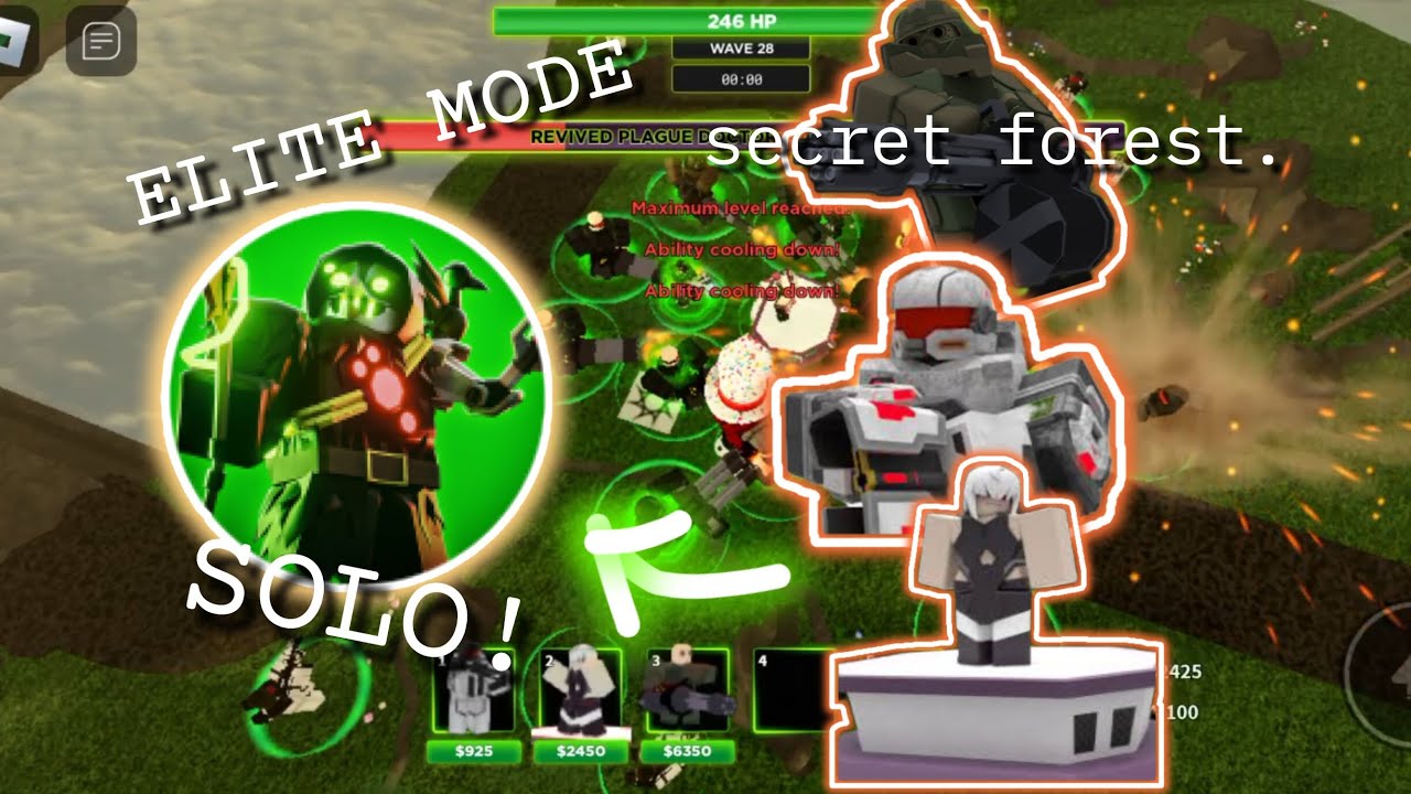 Tower Defense X | SOLO ELITE MODE in Normal MAP! (Secret Forest ...