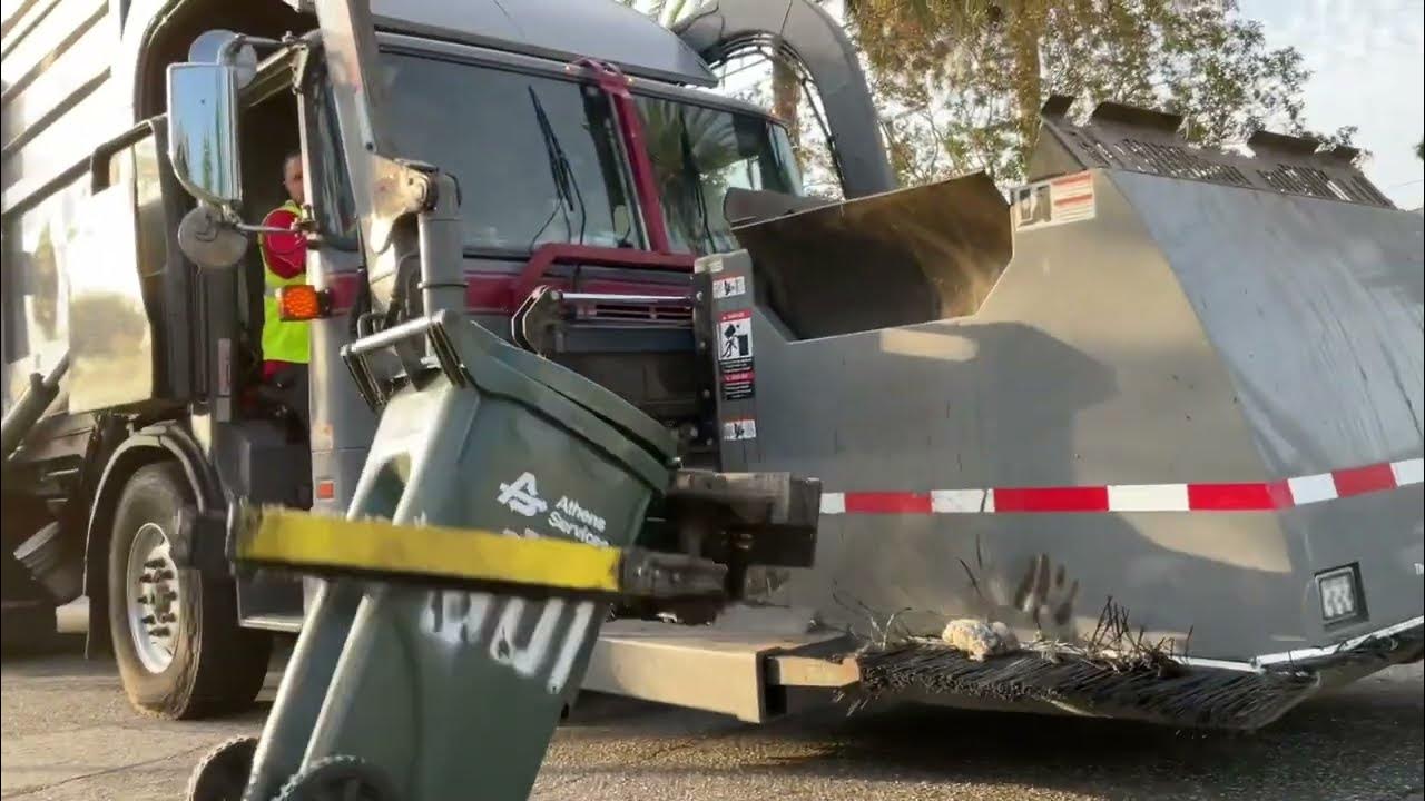 Athens Services of Azusa CA pick up yard waste in 978 in Azusa CA - YouTube