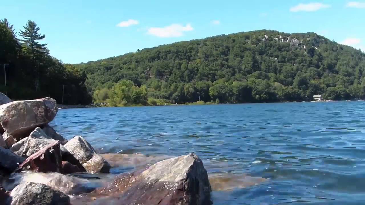 Gentle Waves Lapping the Rocks on the South Shore of Devils Lake ...
