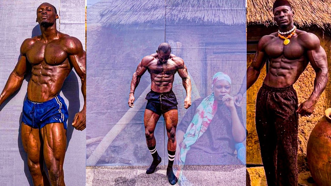 AFRICAN NATURAL BODY BUILDER WITH CRAZY GENETICS AND PHYSIQUE /NO STEROID/NO GYM PROTEIN POWDER ...