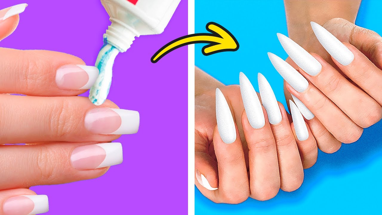 GENIUS MANICURE TECHNIQUES AND NAIL HACKS - YouTube