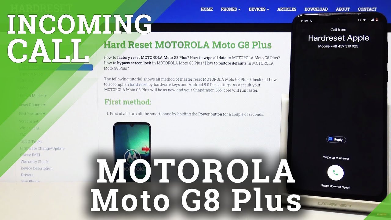 Incoming Call in MOTOROLA Moto G8 Plus – Incoming Call Options - YouTube