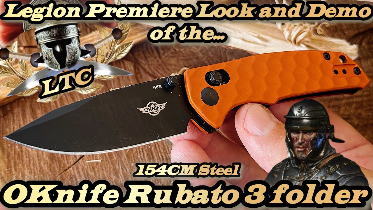 Legion Premiere and Demo of the OKnife Rubato 3 in 154CM Steel - YouTube
