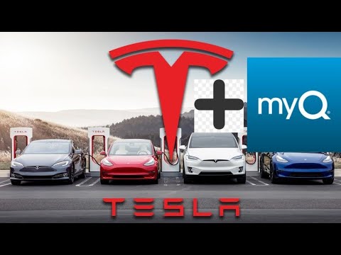 Tesla MyQ garage door opener setup - YouTube
