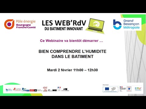 [Web'RDV du bâtiment innovant] Bien comprendre l'humidité dans le bâtiment