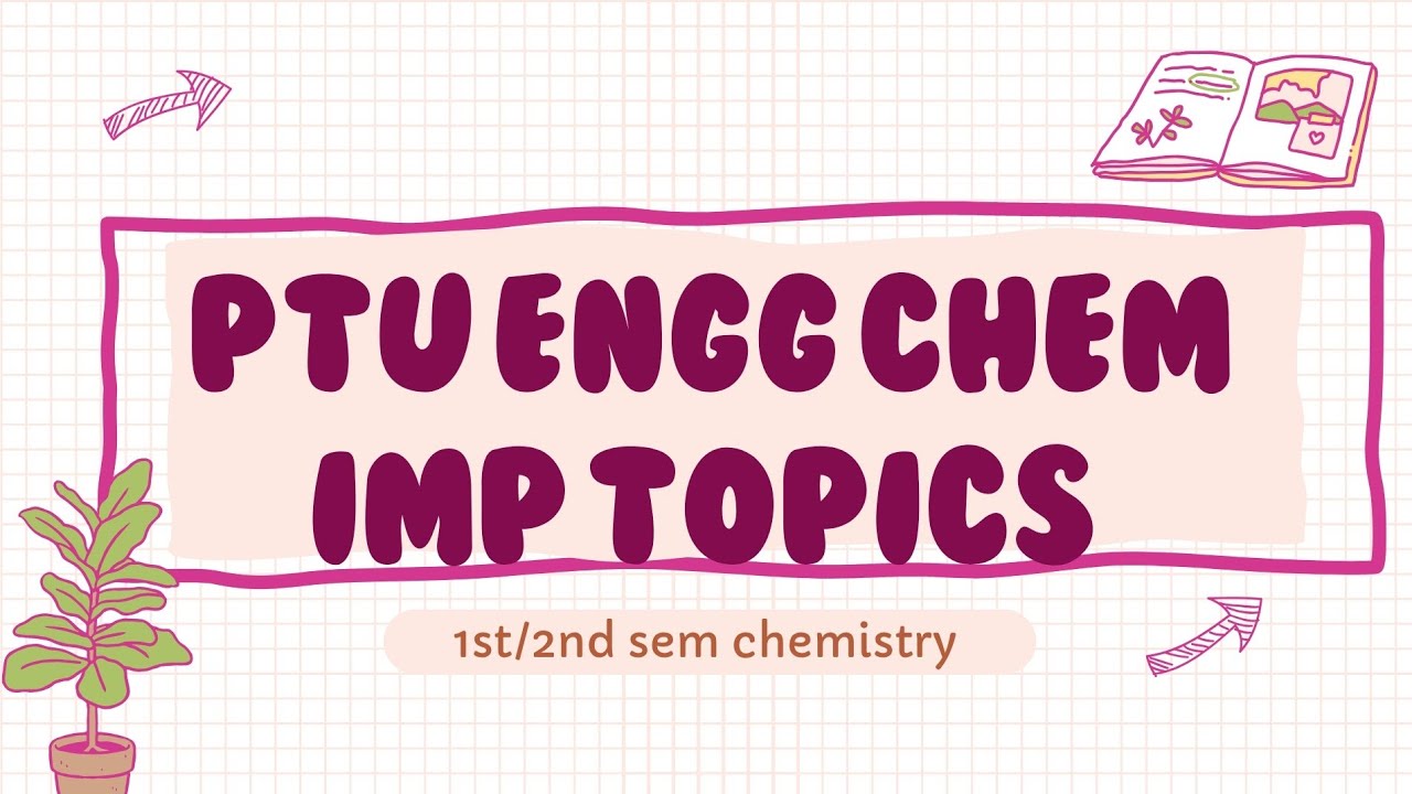Engineering Chemistry ptu important topics - YouTube