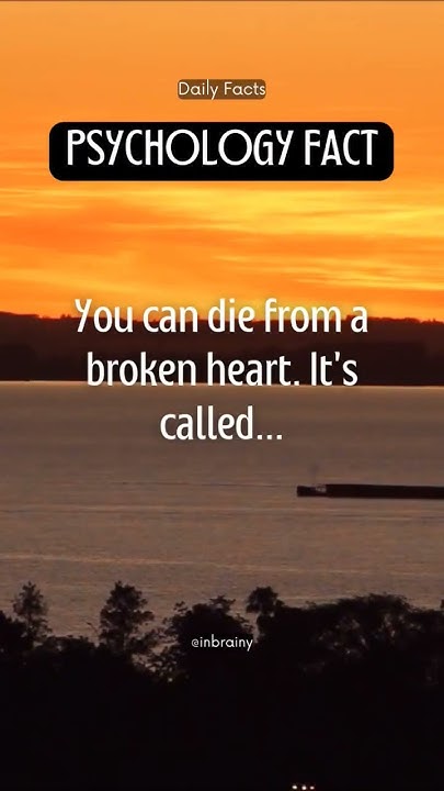 You can die from a broken heart. It's called.. #shorts #psychology # ...
