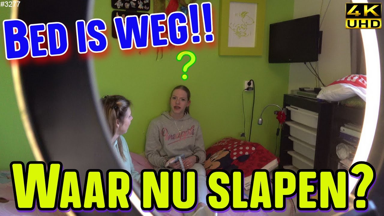 (4K) Ik heb GEEN BED MEER. Waar nu SLAPEN? Mijn BED gaat VANDAAG WEG ...
