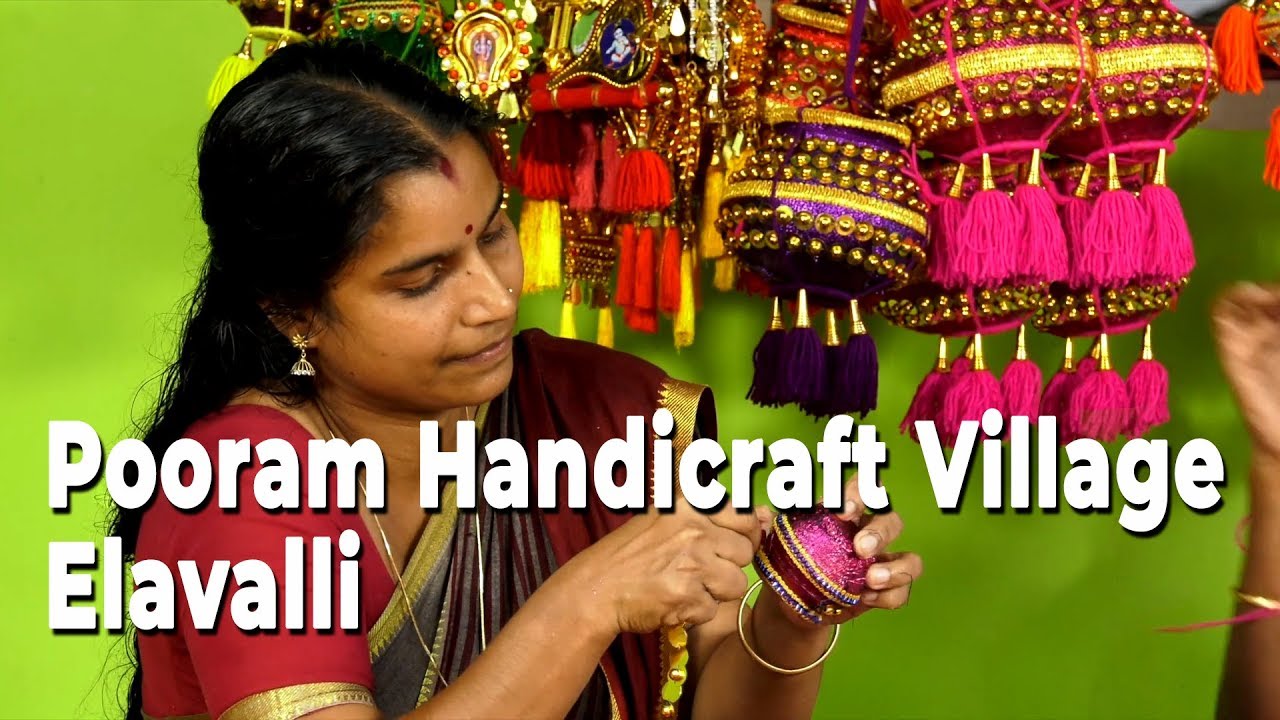 Pooram Chamayam Handicrafts | Nettipattam Making | Kerala Handicrafts ...