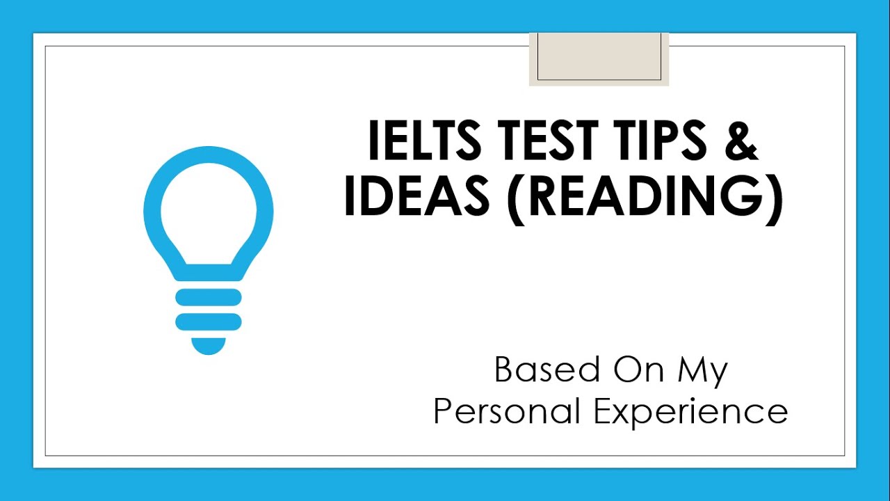IELTS TOPIC: Reading Test - YouTube