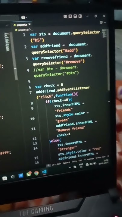 Add friend##remove friend#javascript ##project 1 - YouTube