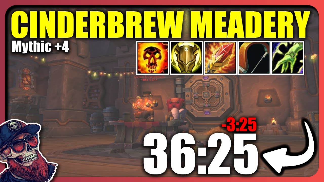 We almost timed our first Mythic +4 Cinderbrew Meadery - YouTube