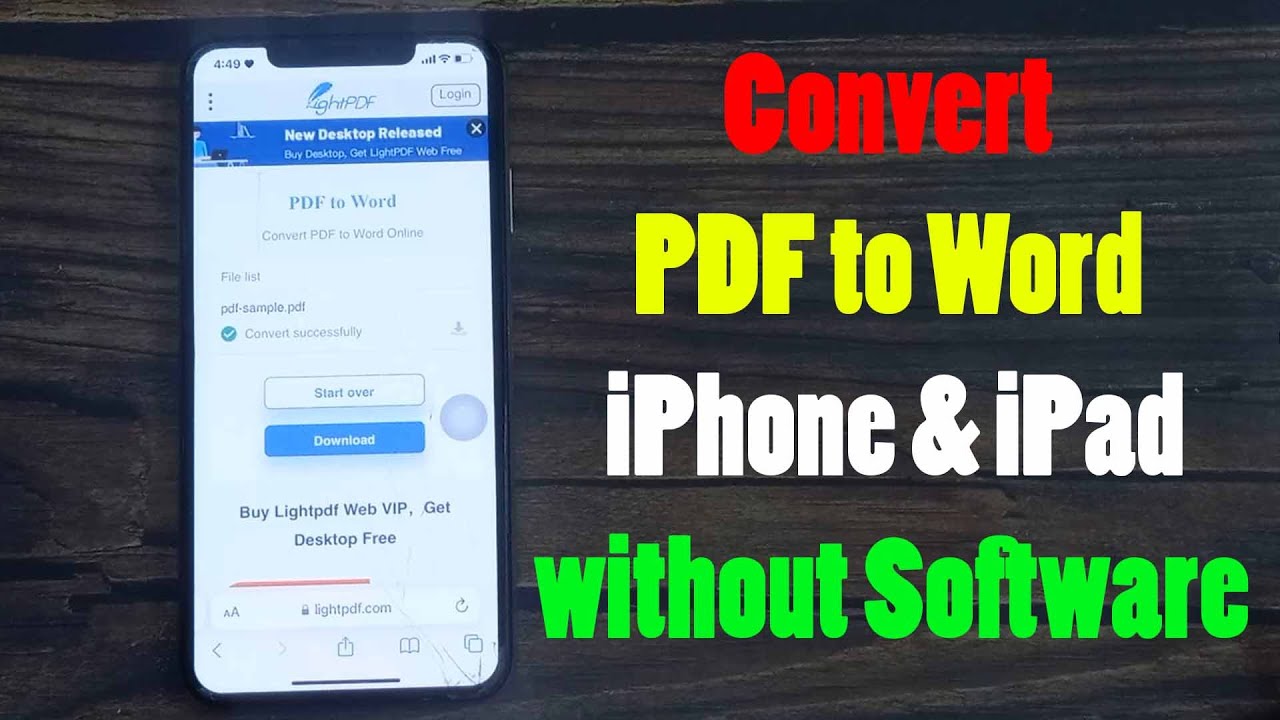 How To Convert PDF To Word On IPhone Or IPad Without Software YouTube How To Convert PDF To Word On IPhone Or IPad Without Software YouTube