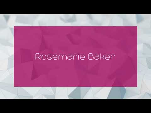 Rosemarie Baker - appearance - YouTube