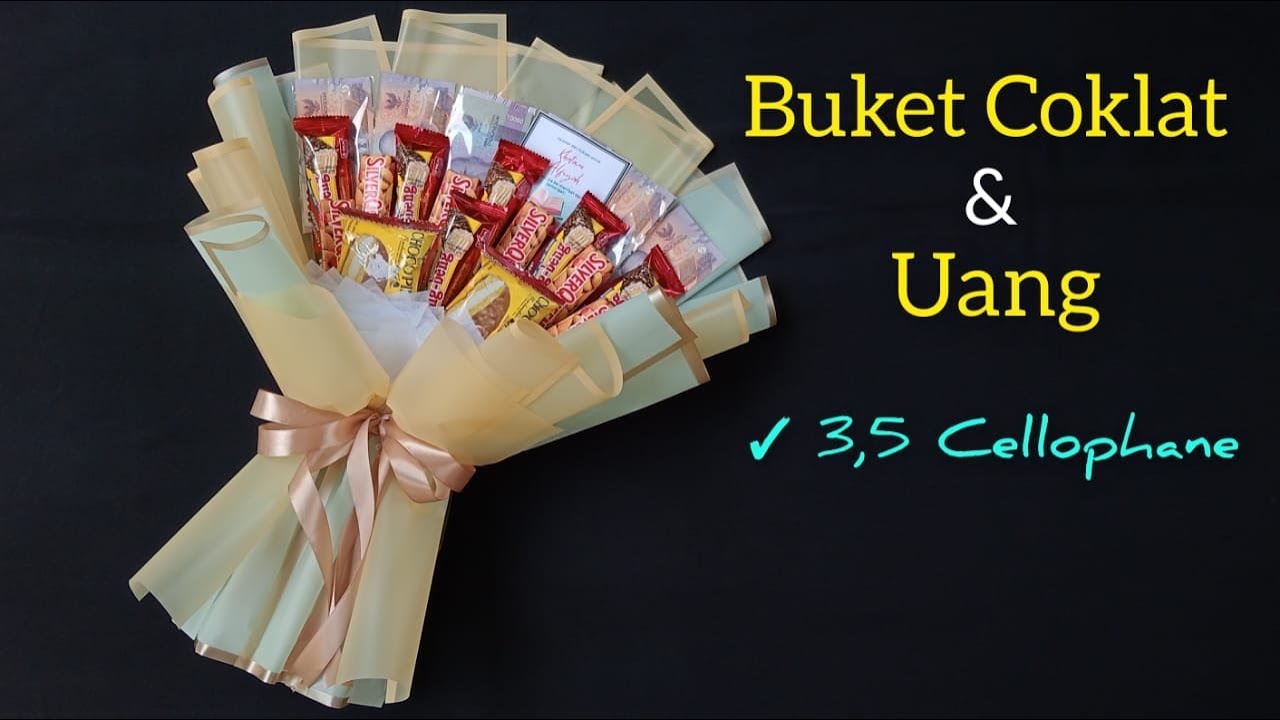 Tutorial Buket Coklat dan Uang Mudah dan Gembul | Membuat Buket Coklat ...