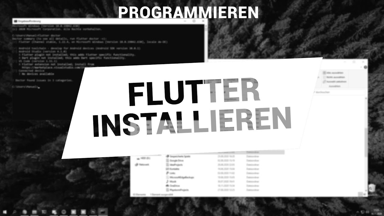 Flutter zur Appentwicklung installieren (Windows 10) - YouTube