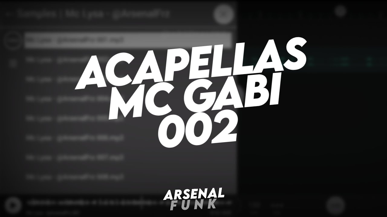 ACAPELLAS MC GABI 002 (Conteúdo Para DJs) - YouTube