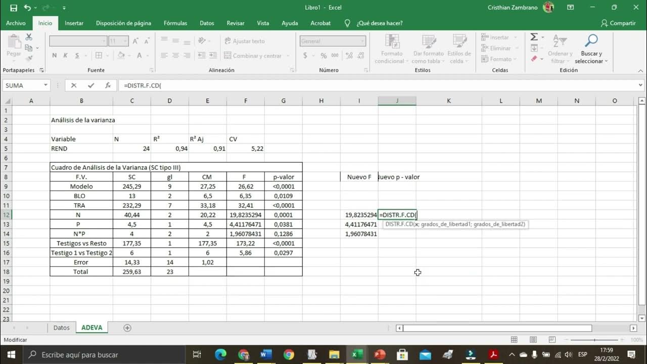 Esquema bifactorial AxB + n en un DBCA - YouTube