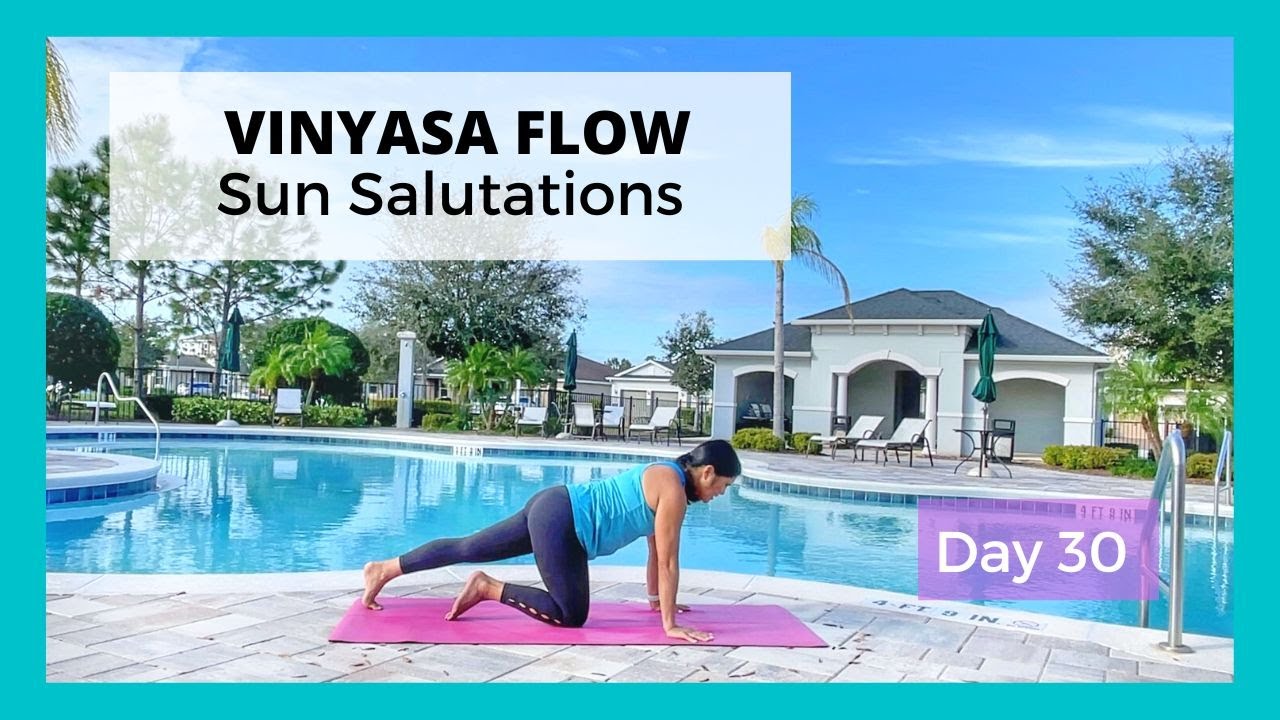 20 min Yoga Vinyasa Flow Sun Salutation Challenge [Beginner Friendly ...