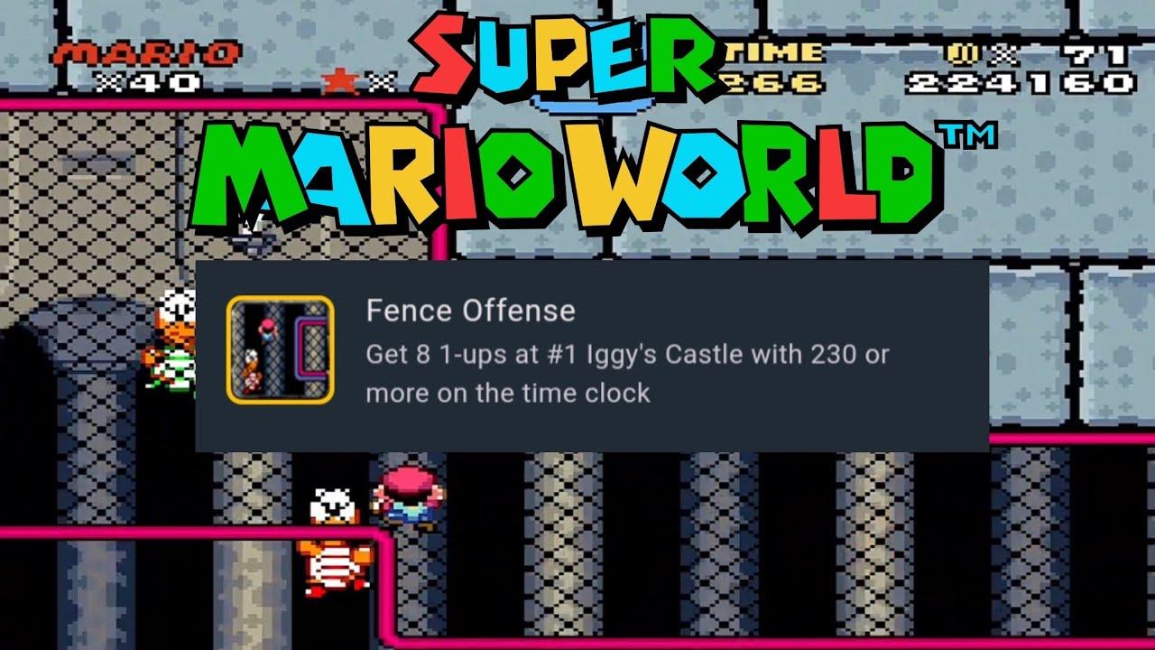 Super Mario World "Fence Offense" Achievement - RetroAchievements - YouTube