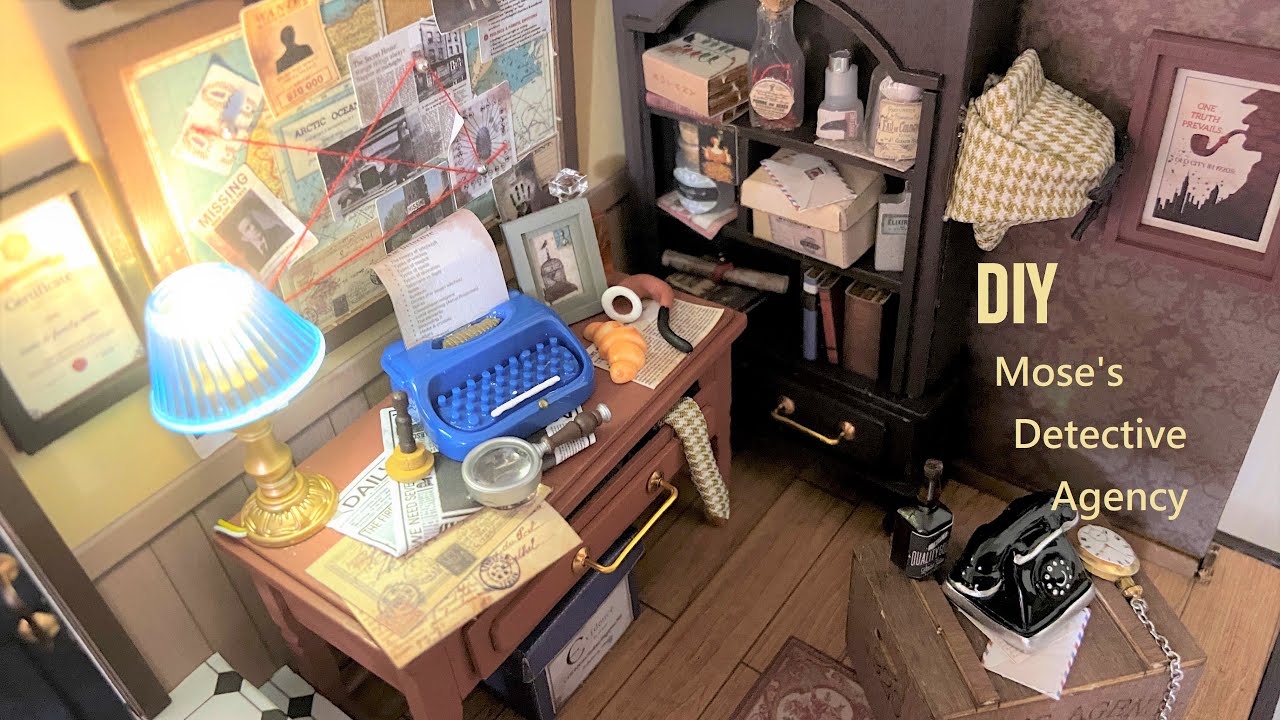 DIY Miniature Dollhouse- Mose’s detective agency -摩斯偵探社 - YouTube