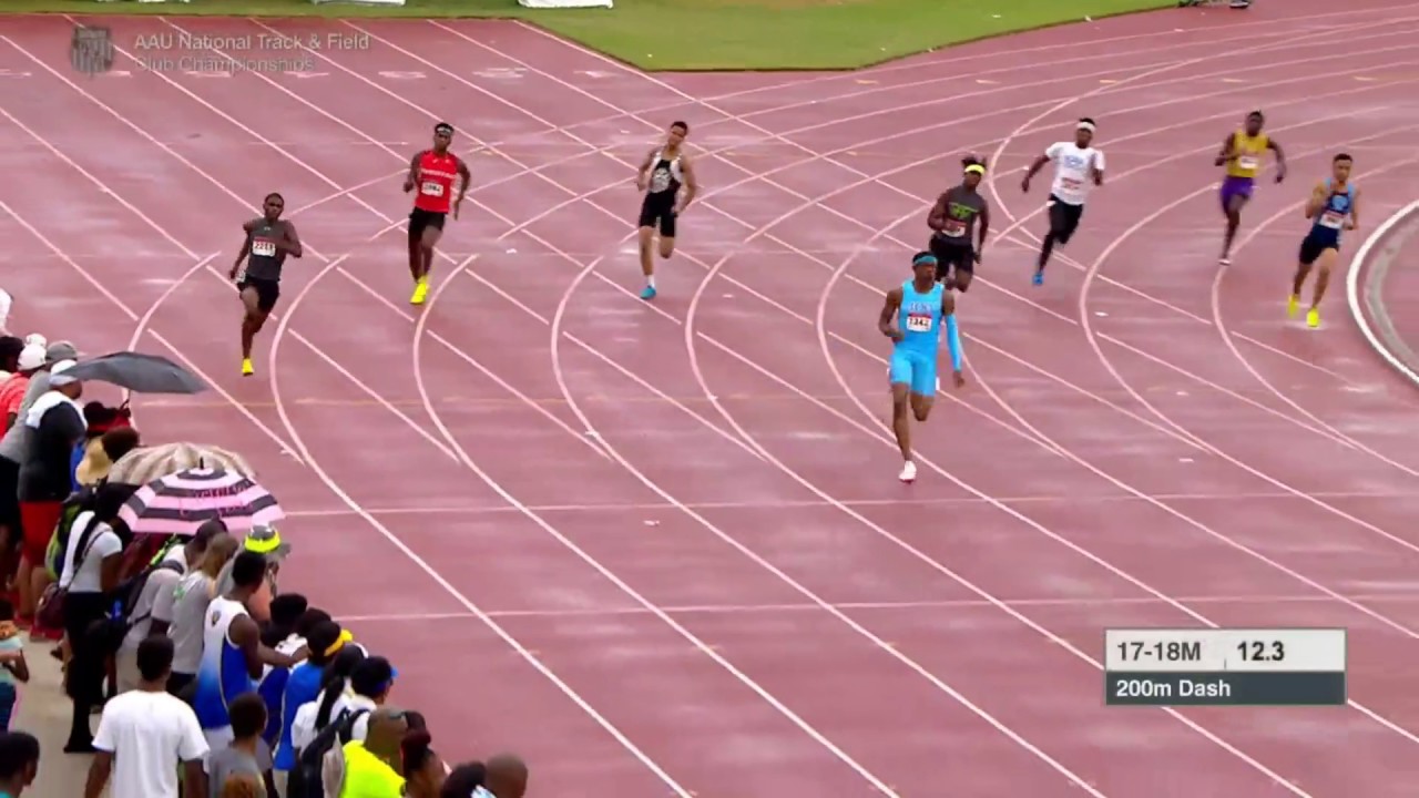 Brian Herron 200m Prelim AAU Club Championships 2017 (21.21) - YouTube