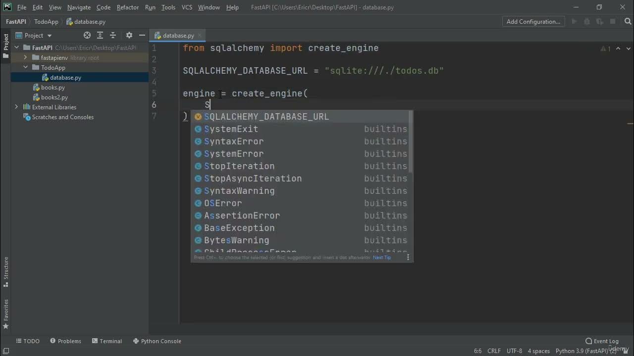 002 Fastapi Project Database Connection With Orm Sqlalchemy Youtube