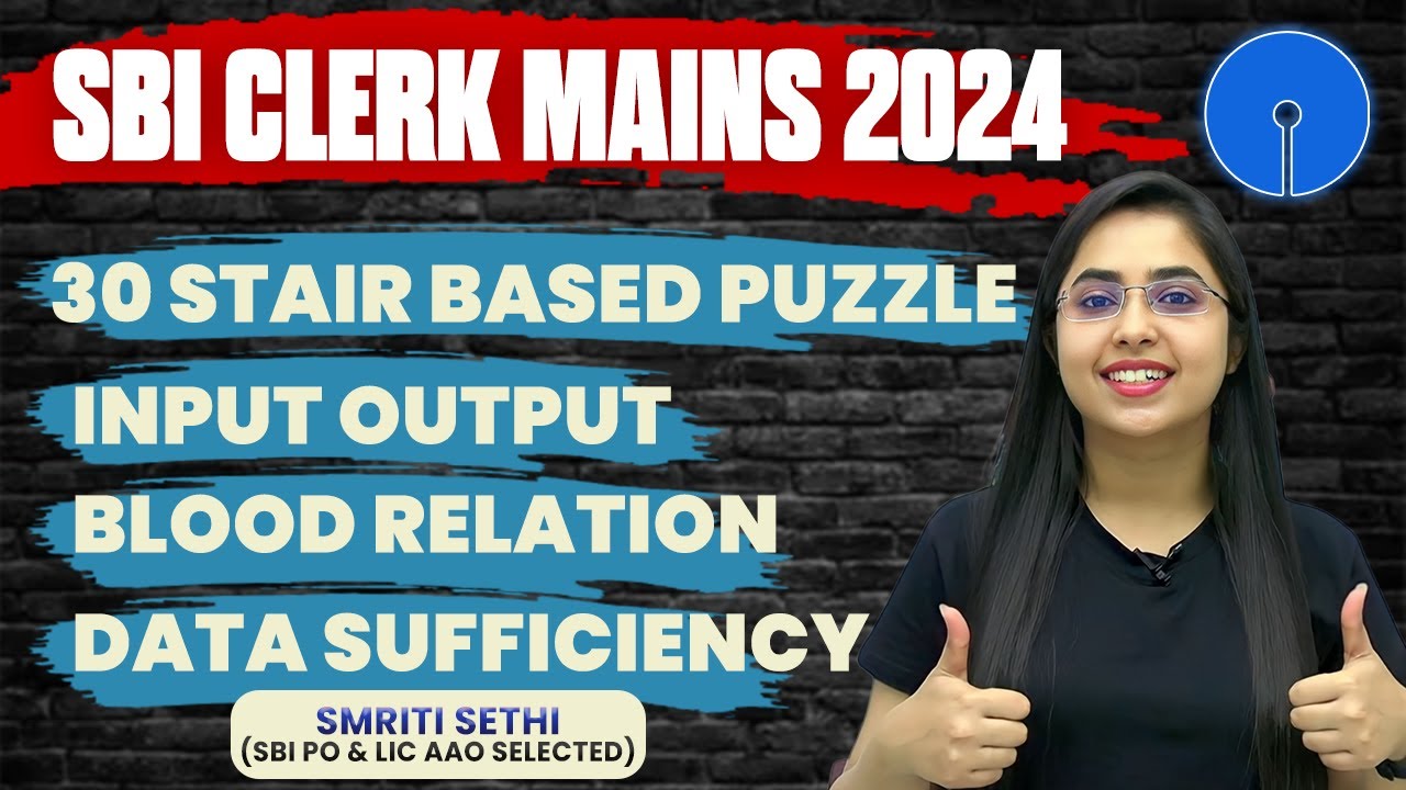 🔥🔥🔥sbi Clerk Mains Reasoning 2023 Puzzles And Miscellaneous Sbi Clerk Mains Smriti Sethi 