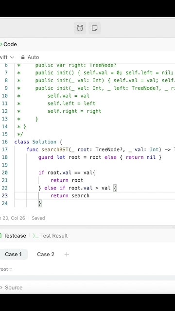 Day 6 Leetcode Problem 700 Swift Leetcode Swift Swiftui Coding
