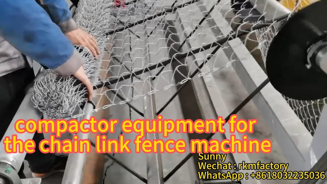 compactor equipment for the chain link fence mach - YouTube