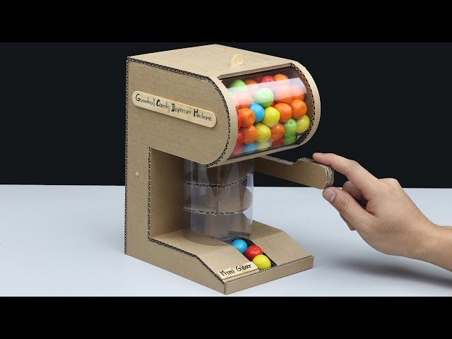Wow Amazing Diy Gumball Automatic Machine From Cardboard How To Make
