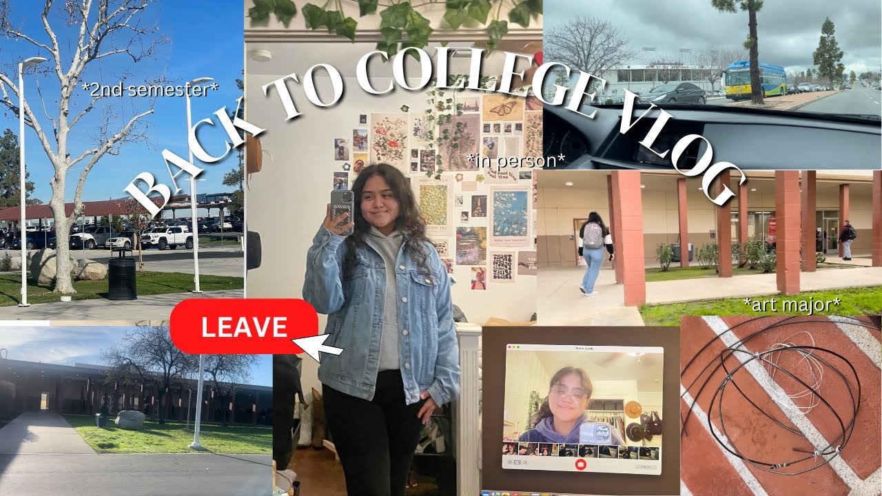 BACK TO COLLEGE VLOG || in person for 2nd semester - YouTube