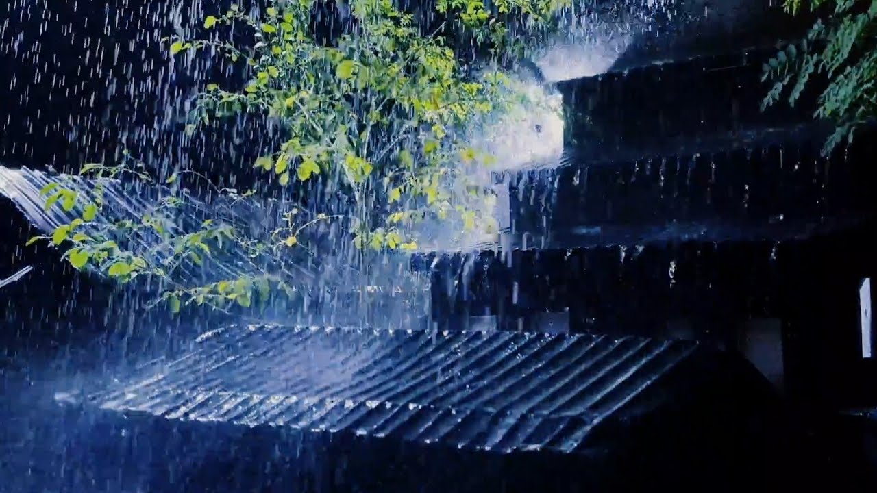 Fall Asleep Faster Roof Rain & Soft Thunder All Night 💤 - YouTube