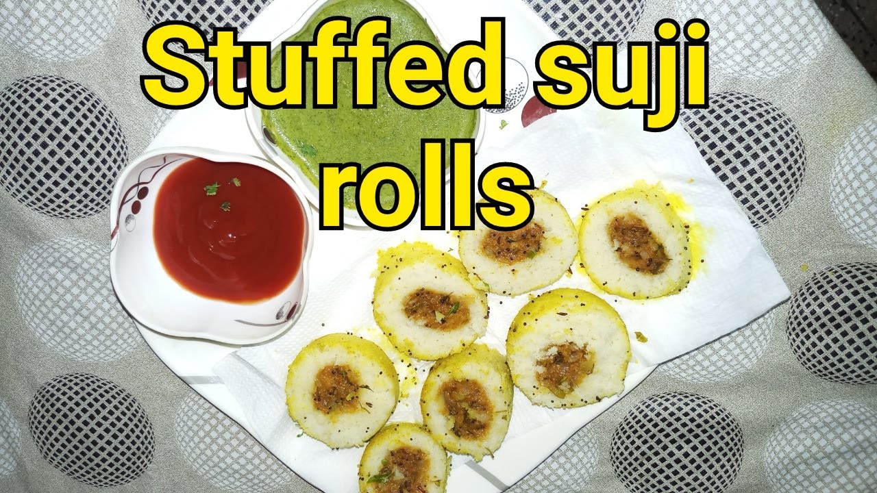 Suji stuffed rolls | suji breakfast | suji easy dish | easy breakfast ...
