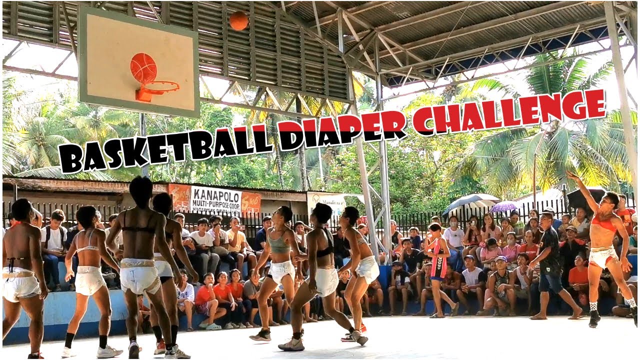 BASKETBALL SA BARANGAY KANAPOLO - DIAPER CHALLENGE IN PUBLIC - YouTube