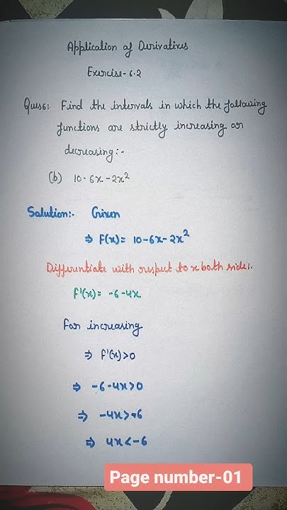 Class 12 NCERT Maths | Exercise 6.2 Q6 part(b) | Application of Derivatives ncert class-12 Maths ...