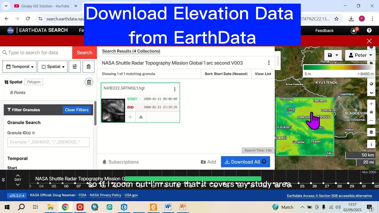 Downloading Elevation Data From NASA EarthData - YouTube