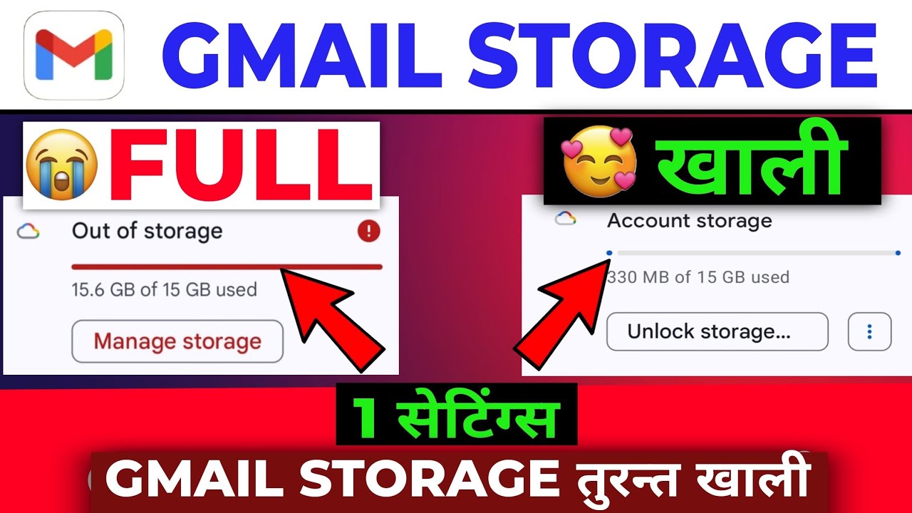 Gmail Storage Khali Kaise Kare | Gmail Storage Full Hone Par Kya Kare ...