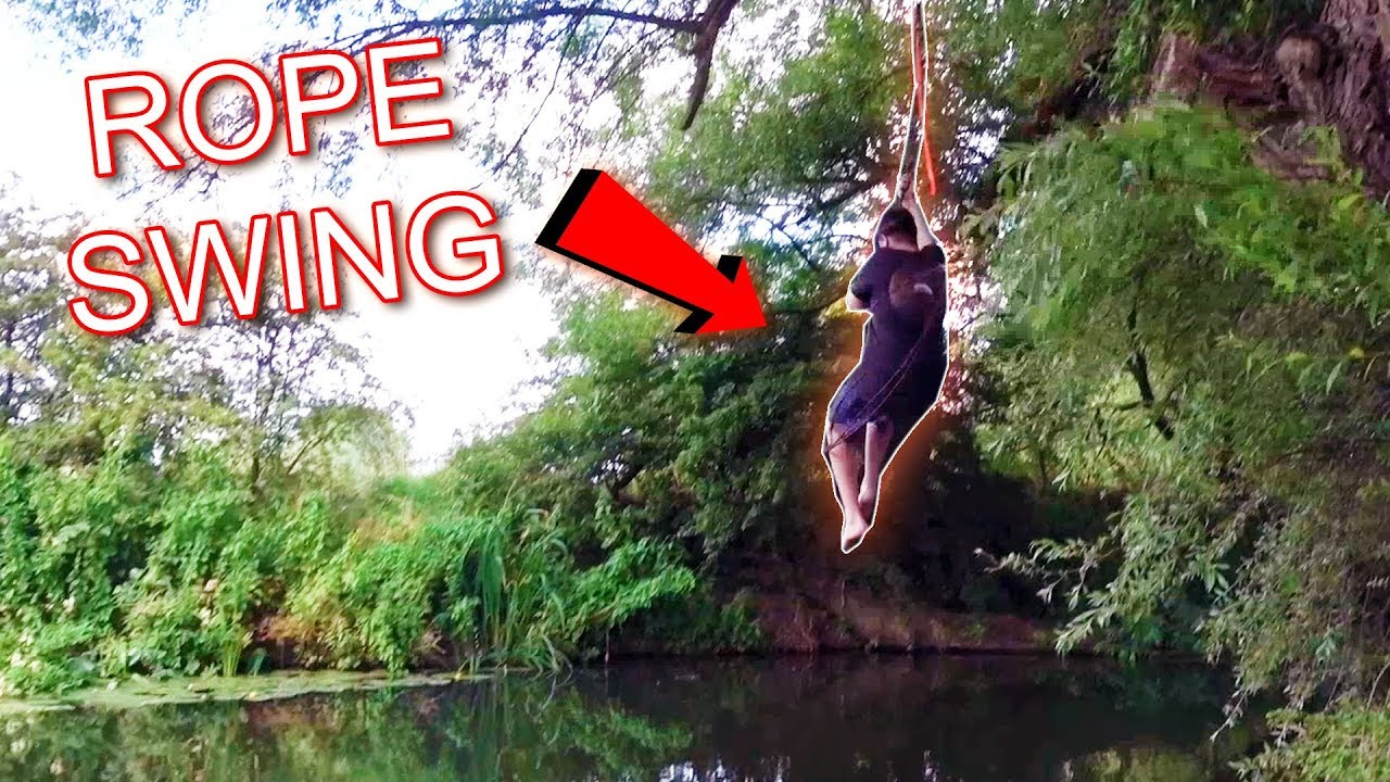 ROPE SWING INTO A RIVER - YouTube